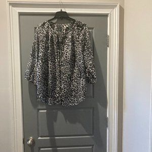 Cato | Tops | Cato Women 416w Black Leopard Print Blouse | Poshmark